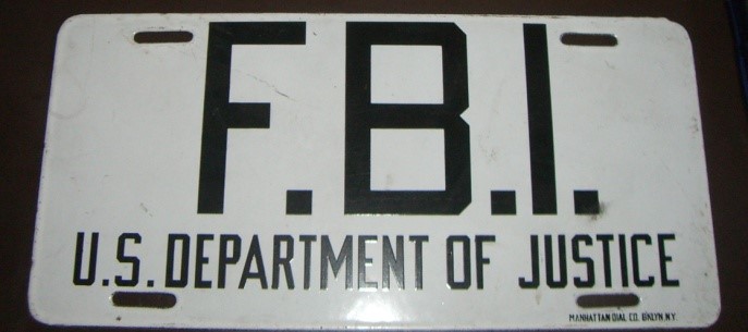 The FBI Porcelain License Plate Story